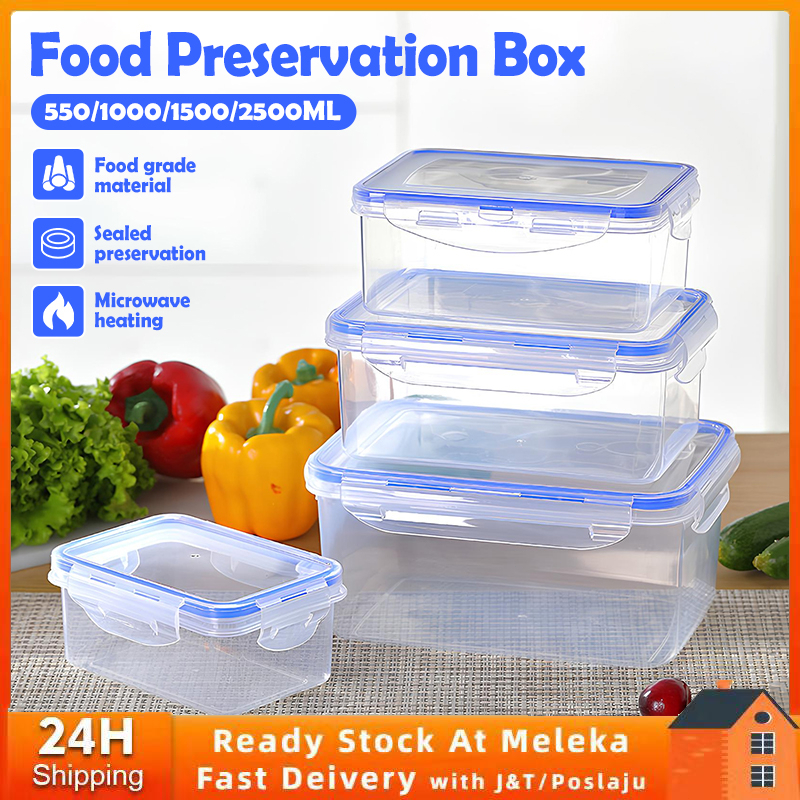 Plastic Transparent Food Storage Box Fruit Vege Container Bekas Kedap ...