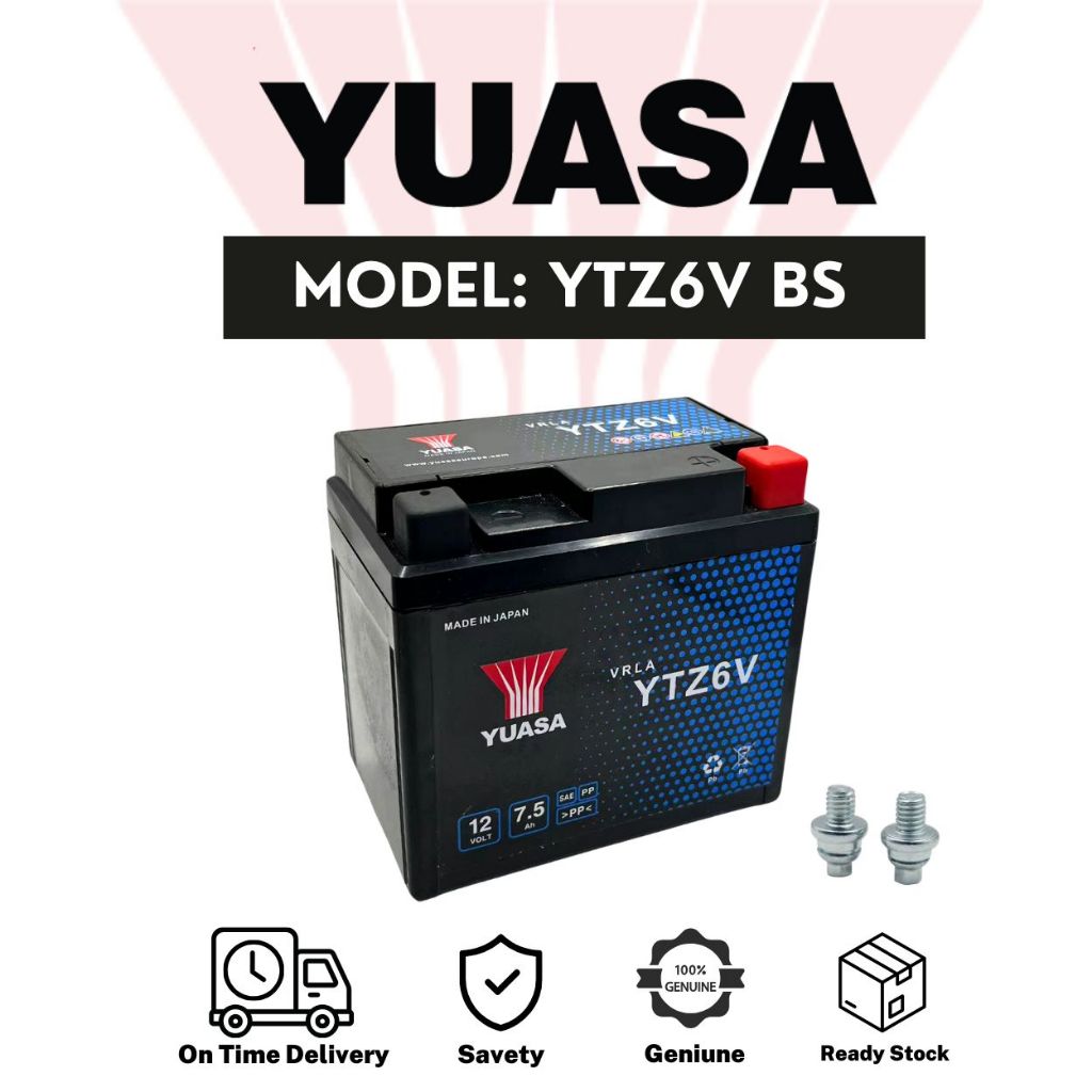 YTZ6 YTZ6V YTX5L YTZ7S YUASA BATTERY RS150 CBR 150 VARIO150 AIR BLADE ...