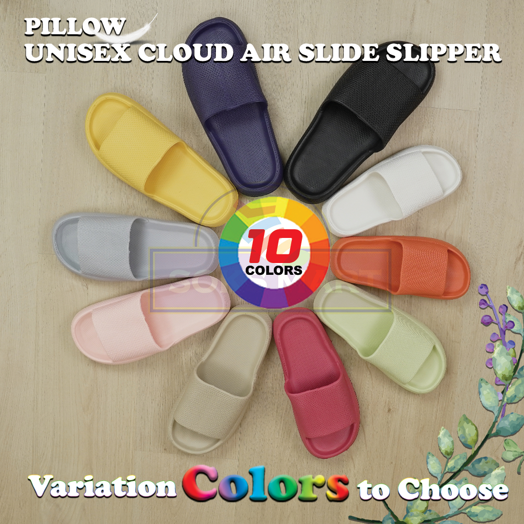 38-49 Slipper Selipar Pillow Unisex Cloud Air Slide Slipper Thick Sole ...