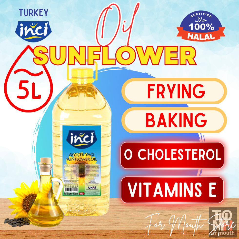 5L INCI Sunflower Oil/ Minyak Bunga Matahari Original/ Minyak Matahari ...