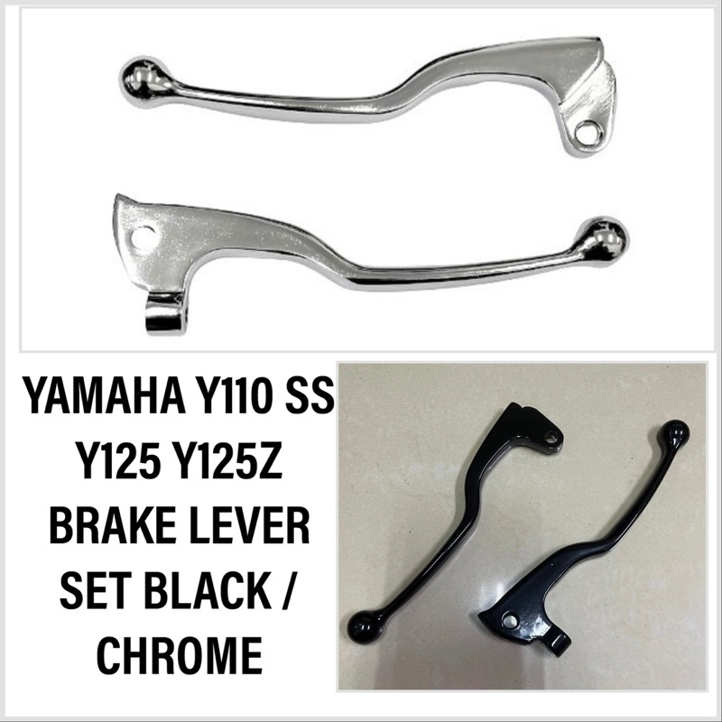 YAMAHA Y110 SS SS110 SS2 Y125 Y125Z BRAKE LEVER HANDLE BLACK RH + CLUTCH LEVER LEFT LH STANDARD ...