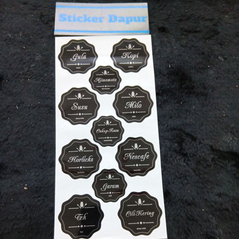 Sticker Dapur Waterproof 75pcs kalis air | Shopee Malaysia