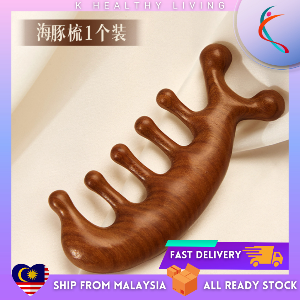 Sandalwood Comb Head Massage Men Women Scraping Dredging Meridian ...