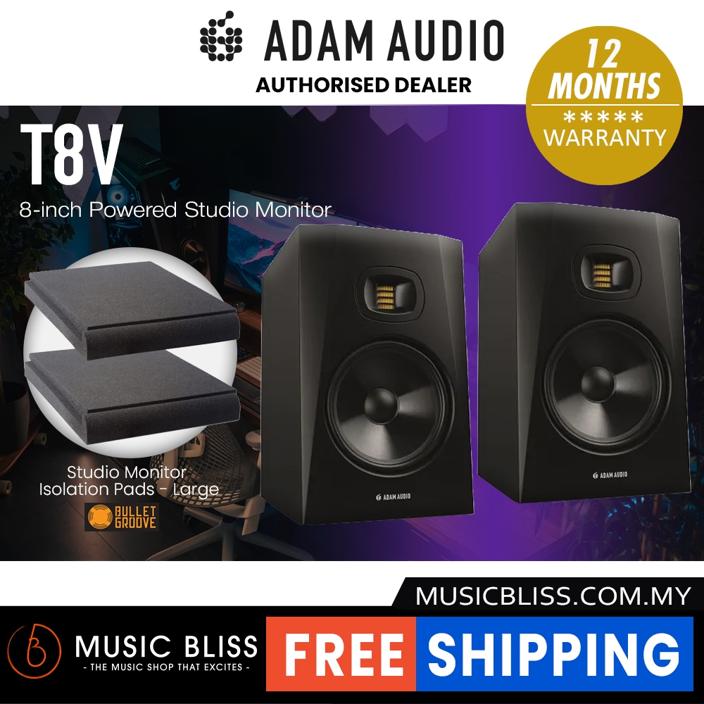 ADAM Audio T8V 8-inch Powered Studio Monitor with Studio Monitor ...