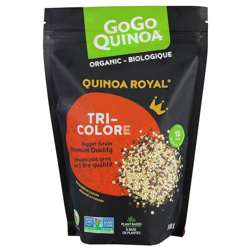 GoGo Quinoa Organic Tri-colore Grain Royal Non GMO Vegan Quinoa, 500g ...