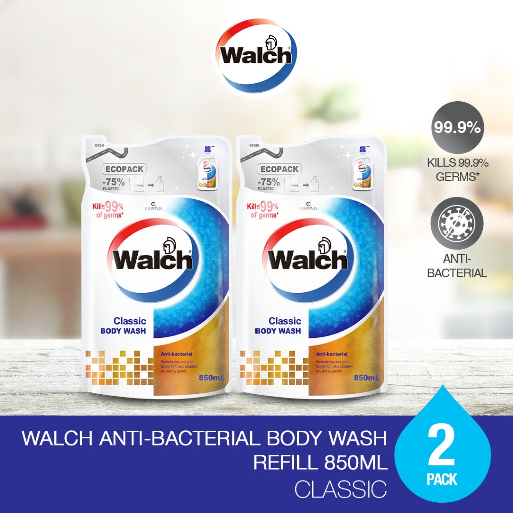 Walch Anti-Bacterial Body Wash Refill (850ml x 2) | Shopee Malaysia