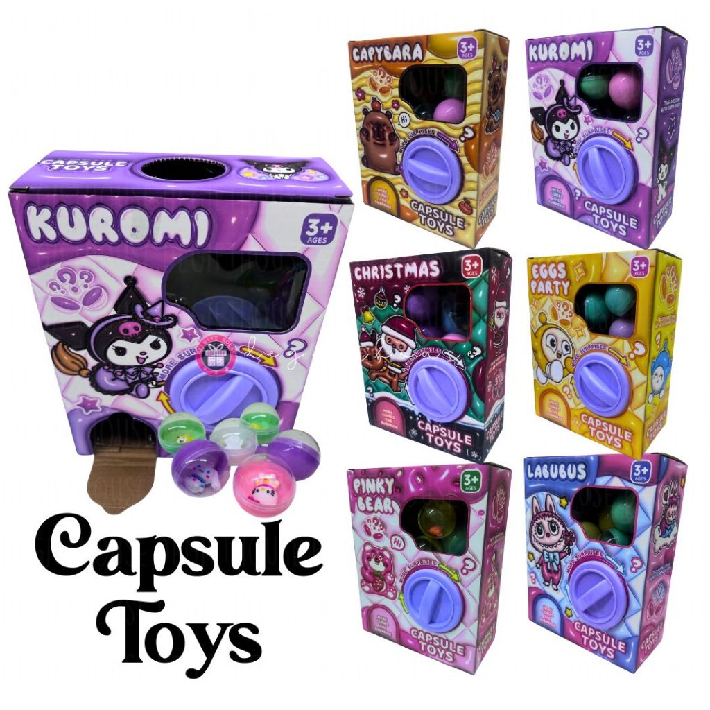 Plastic Lucky Draw Capsule Ball Suprise Egg Labubu With Toys Animal ...