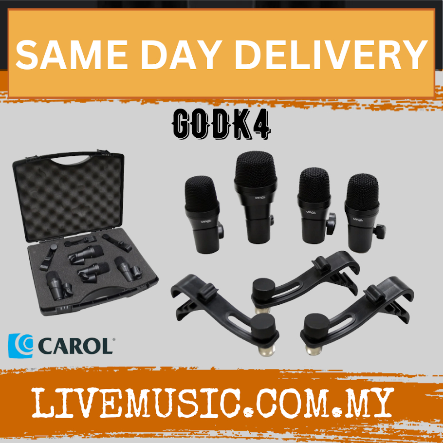 CAROL GODK4 Musical Instrument Microphone Set Go Drum Kit-4 ( GODK-4 ...