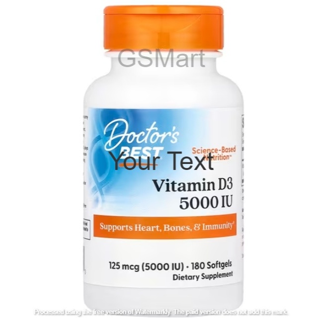 Doctors Best Vitamin D3 125 mcg (5000 IU) | Shopee Malaysia