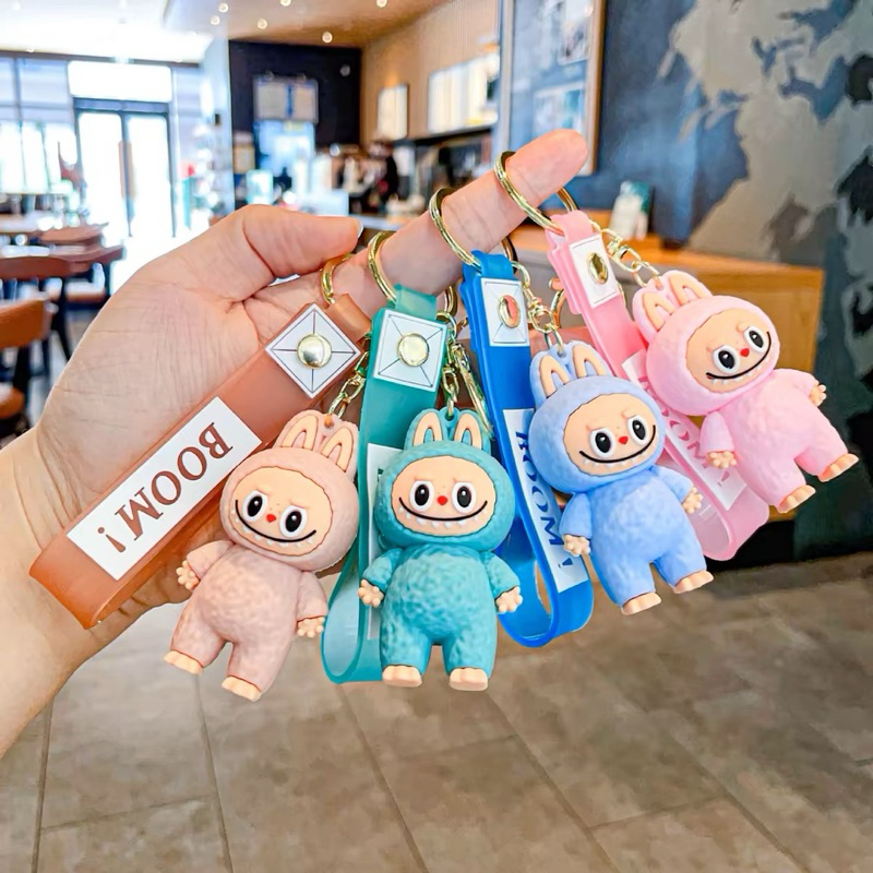 Cartoon labubu Little Sheep Keychain Pendant Cute labubu Silicone Doll ...