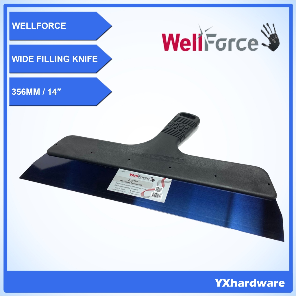 WELLFORCE WIDE FILLING KNIFE SCRAPER SKIM COAT TROWEL 14” 35CM | Shopee ...