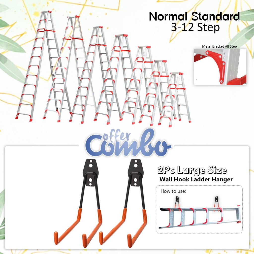 Free Shipping Ladderman Extra Tall Aluminium Double Sided Ladder Multi ...
