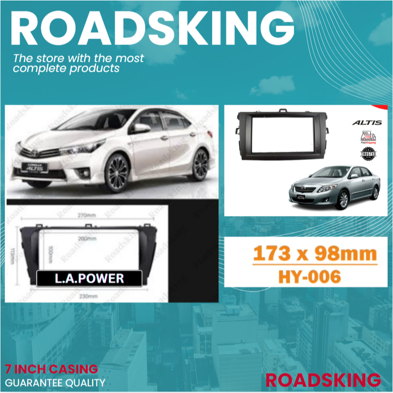 [ TOYOTA SIZE ] CAR AUDIO PLAYER CASING 2DIN 7 INCH TOYOTA ALTIS 2007 ...