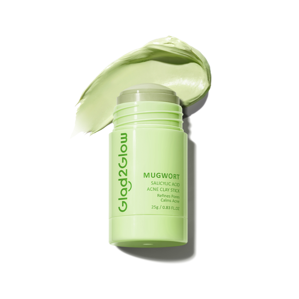 Glad2Glow Real Mugwort Clay Mask Stick Salicylic Acid Anti Pores & Acne Cleansing Masker face ...