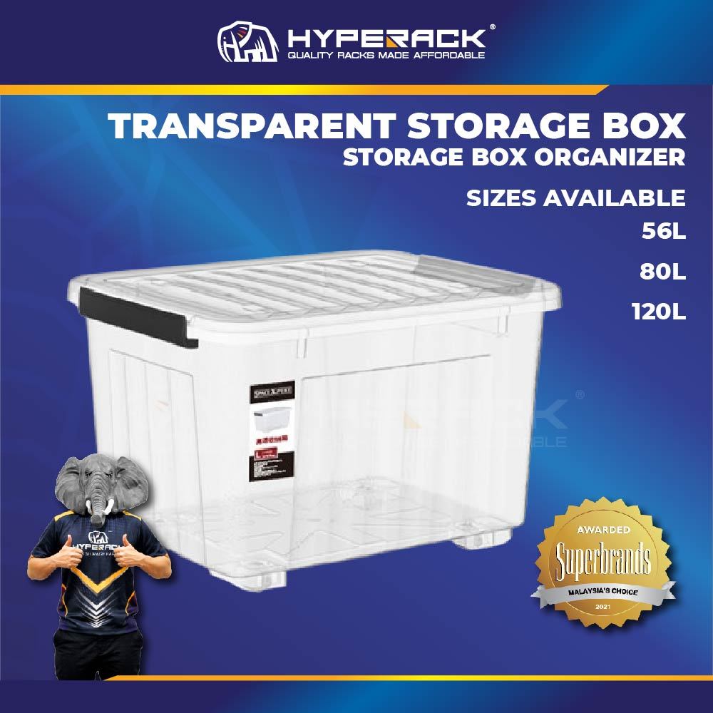 HYPERACK™️ Storage Box Plastic Transparent Organizer Store Room With ...