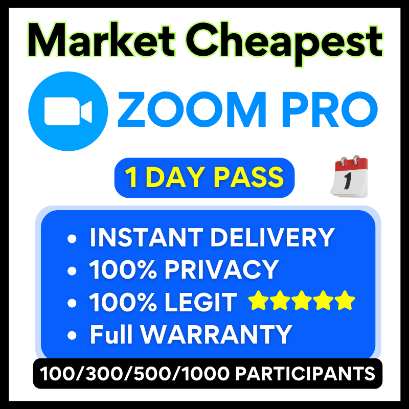 [ Daily ZOOM ] Zoom Pro Meeting Account [ 100/300 Participants ] Zoom ...