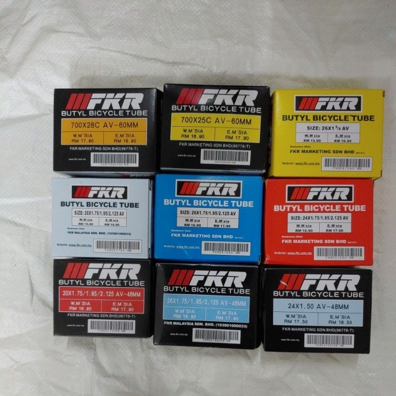 Tiub basikal bicycle tube 12" 16" 20" 24" 26" 700" 28" inch inner tube ...