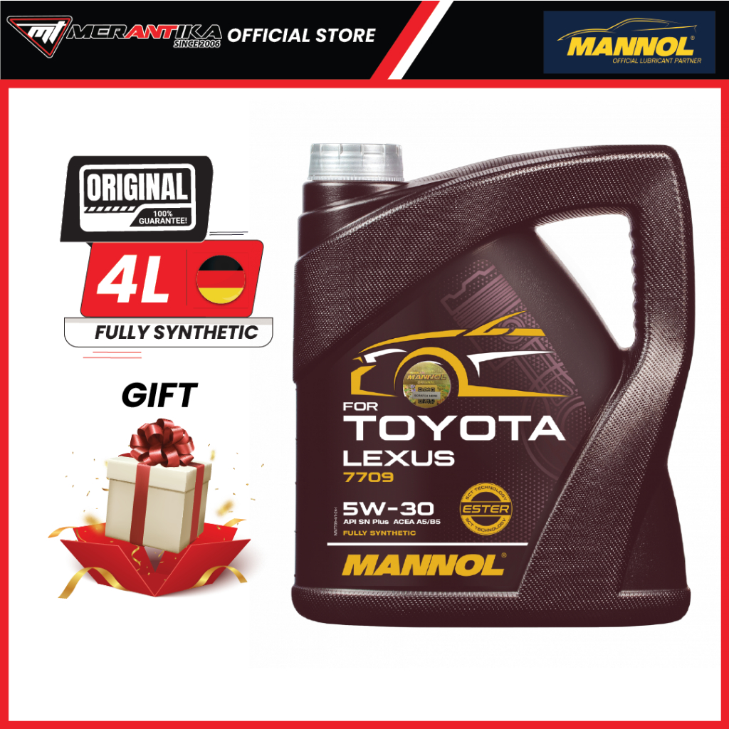MERANTIKA | MANNOL 7709 For Toyota Lexus Fully Synthetic 4L Car Engine ...
