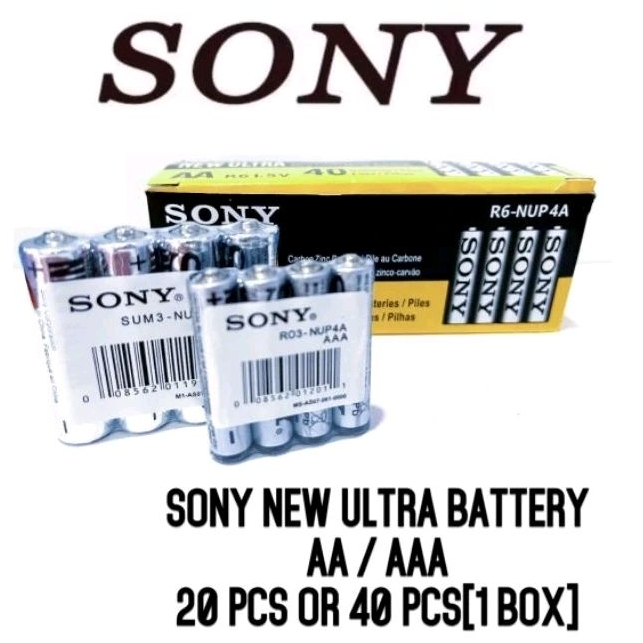 Sony New Ultra AA / AAA Battery Bateri 20 Pcs / 40 Pcs[1 Box] | Shopee Malaysia