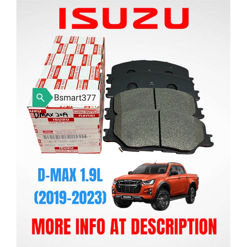 READY STOK Isuzu front brake pads dmax rg01 1.9L 3rd gen double cab ...
