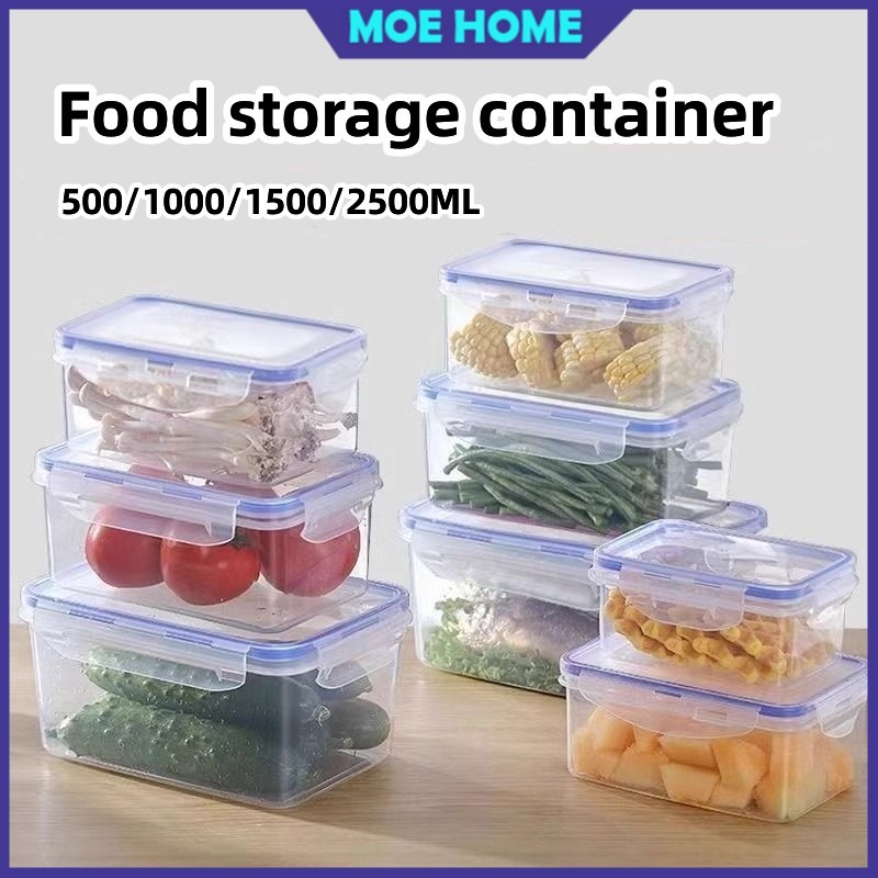 Plastic Transparent Food Storage Box Airtight Food Container Fridge ...