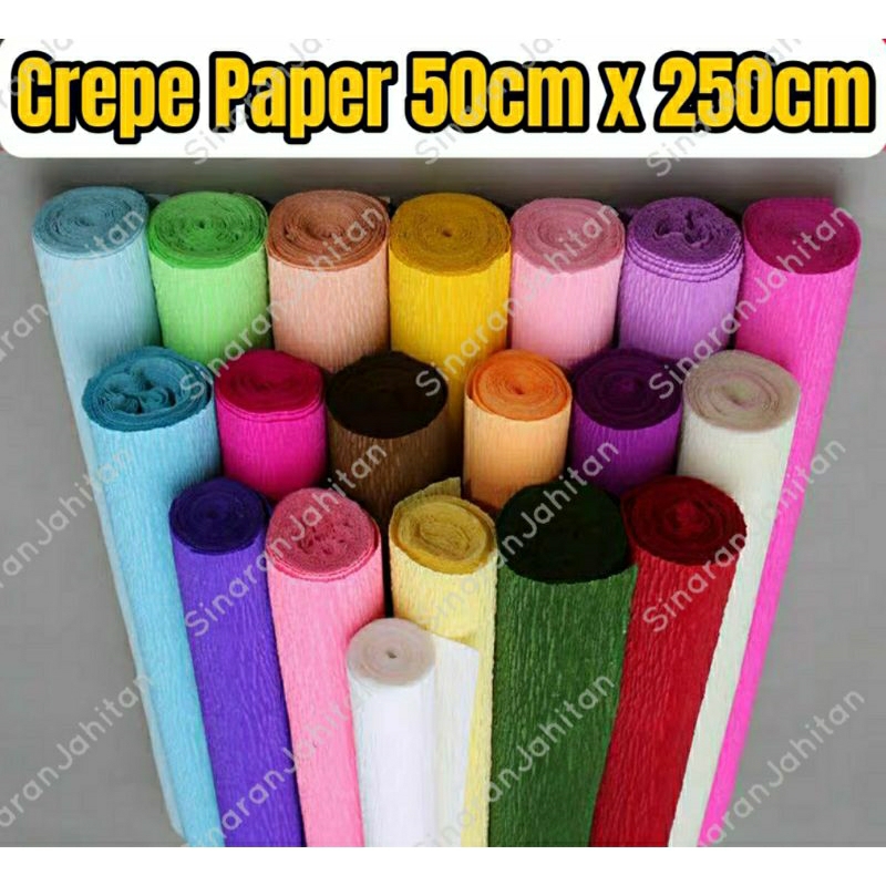 Premium Crepe Paper / Kertas Bunga / Flower Crepe Paper (1 pcs) 50 inci ...
