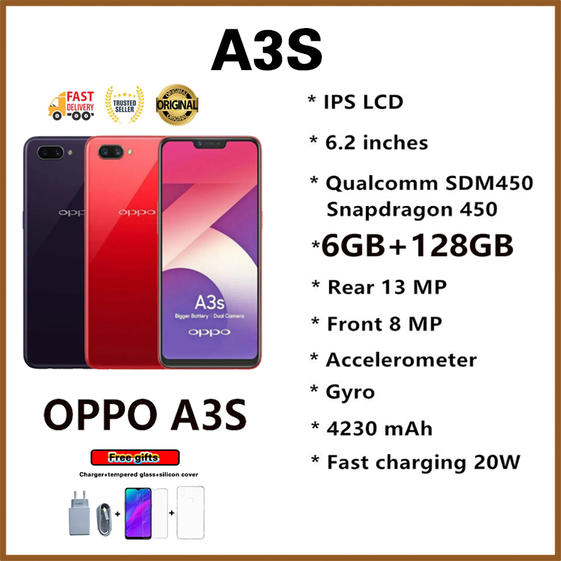 Oppo A3S F9 (6GB RAM+128GB ROM) 6.3 Inch 16MP LTE. Cheap student and ...