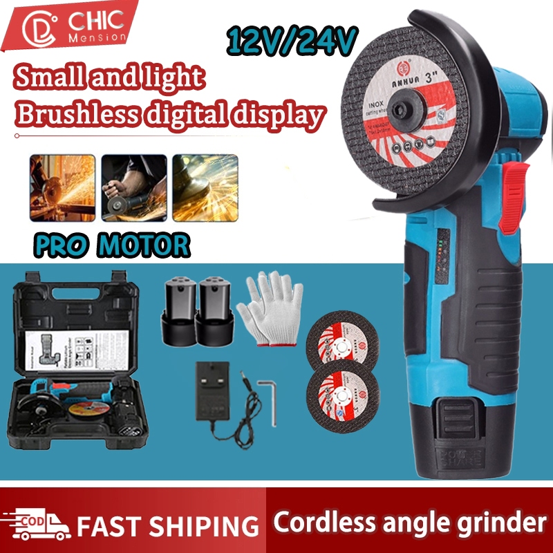 🔥CHIC🔥 3-Inch Portable Cordless angle grinder mini angle grinder ...