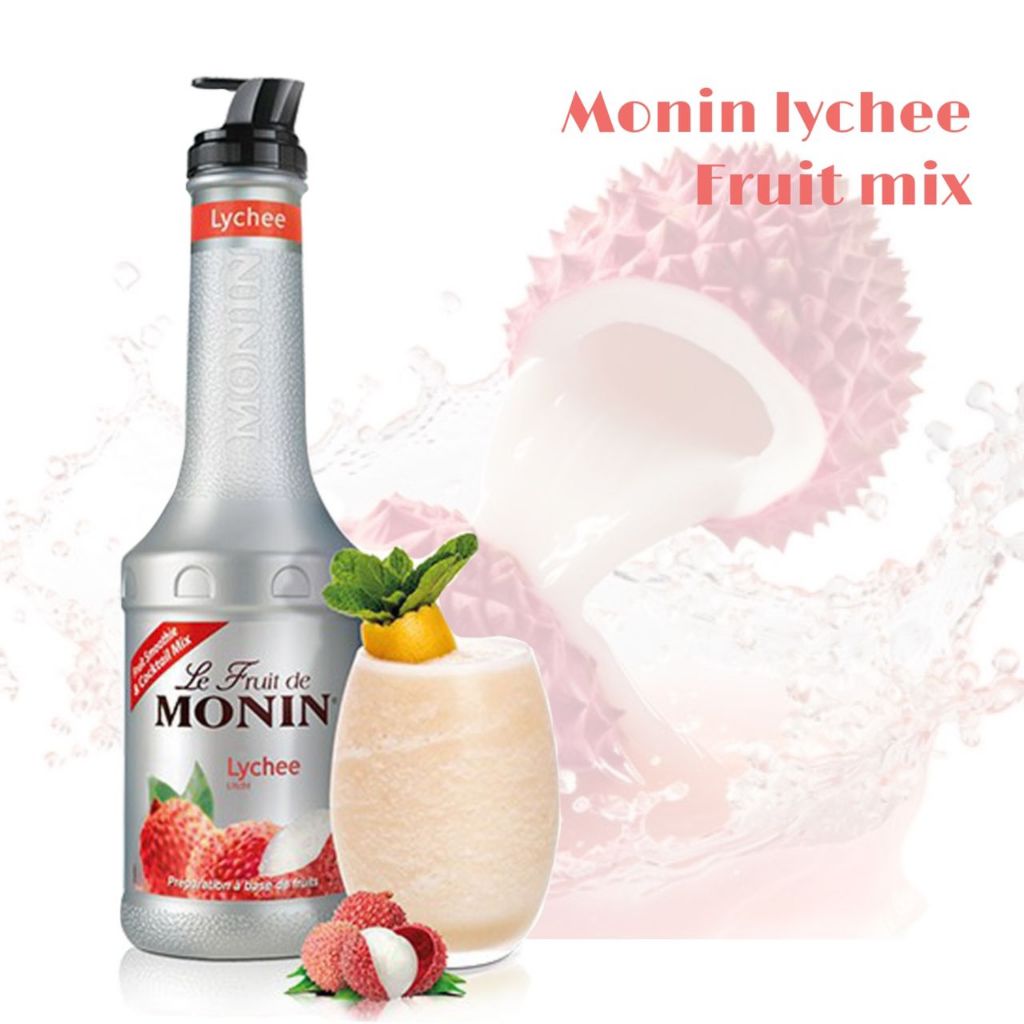 MONIN PUREE LYCHEE FRUIT MIX 1LITRE | Shopee Malaysia