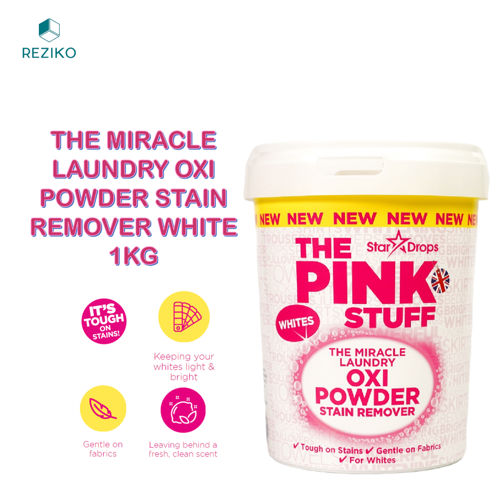 The Pink Stuff The Miracle Laundry OXI Powder Stain Remover for Whites ...