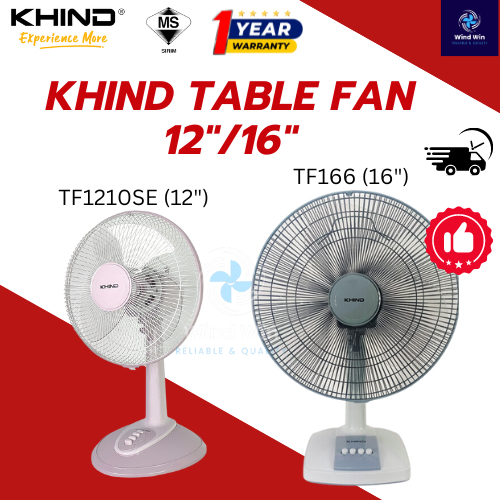 KHIND 12"(TF1210SE) /16" (TF166) TABLE FAN/ KIPAS MEJA 【1 YEAR AND 3 ...