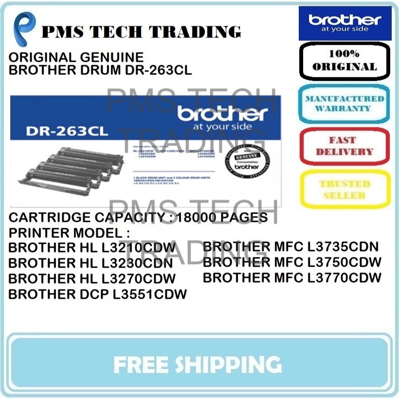 ORIGINAL BROTHER DRUM DR-263CL HL L3210DW L3230CDN L3270CDW DCP ...