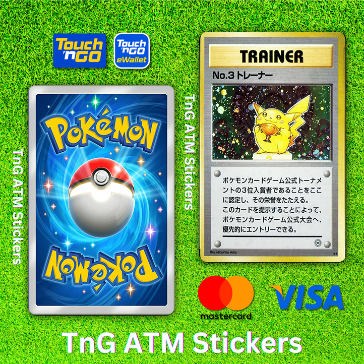 Pokemon Card - Sticker Card Touch n Go TnG ATM Card Skincard Cover ...