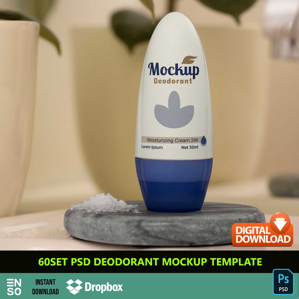 60-Set PSD Deodorant Mockup Template Files | PHOTOSHOP Editable Mockup ...
