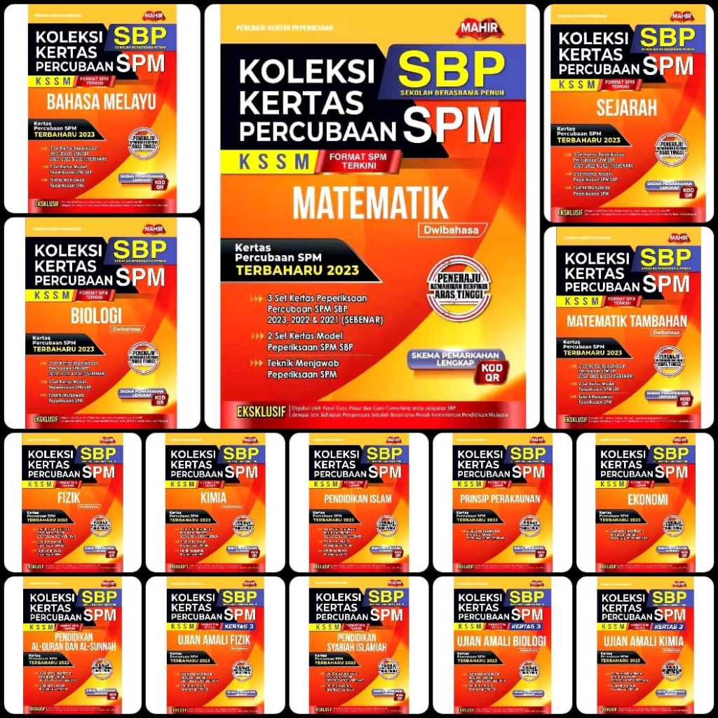 KOLEKSI KERTAS PERCUBAAN SBP SPM [MAHIR] | Shopee Malaysia