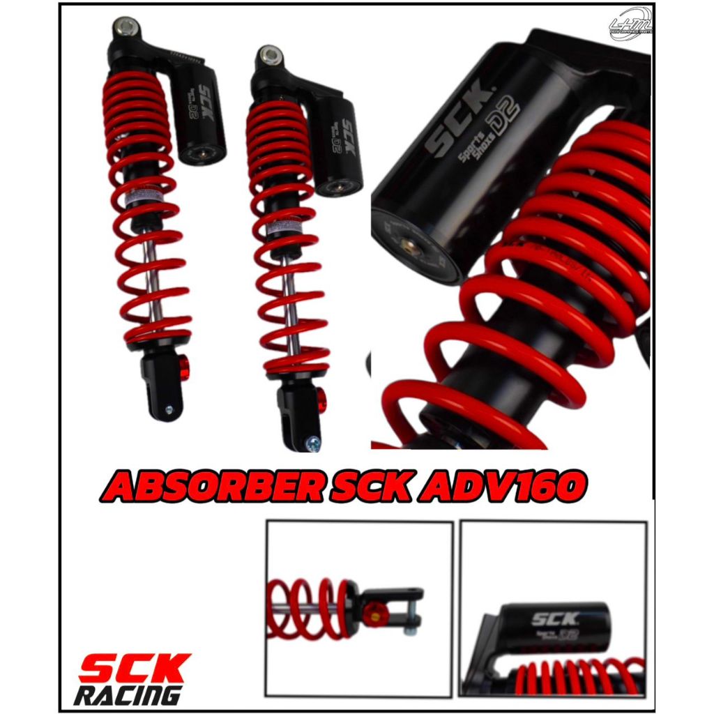 SCK RACING ABSORBER SPORT SHOXS D2 WITH DAMPING 390MM HONDA ADV160 ...