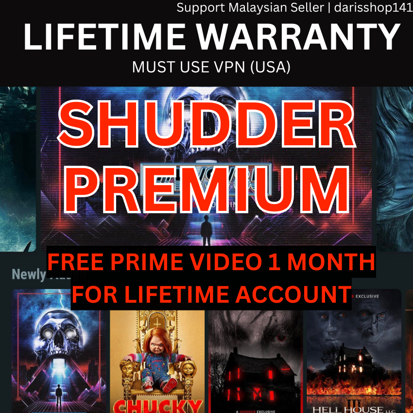SHUDDER PREMIUM ACCOUNT WITH WARRANTY (MUST USE VPN) | Shopee Malaysia