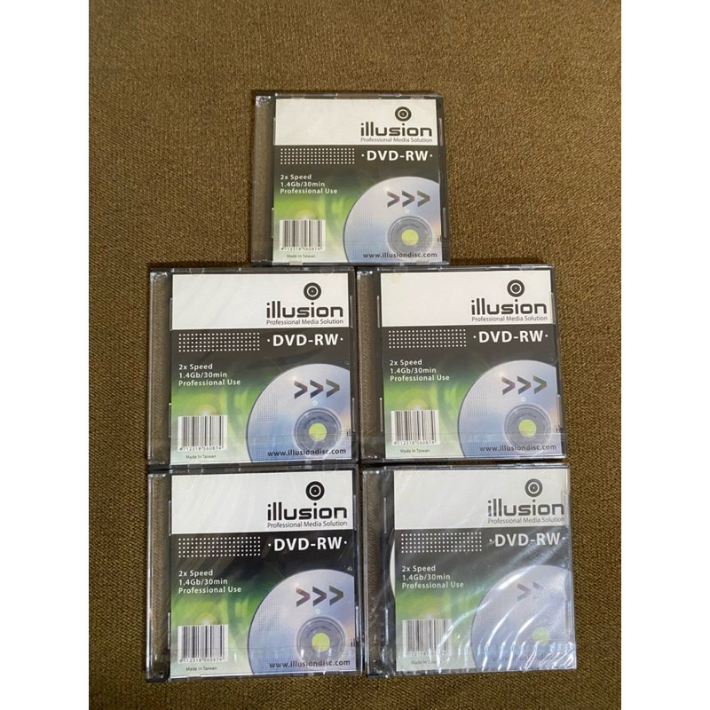5 Pieces - illusion DVD-RW 30 min 8cm mini disc ( 2X Speed 1.4Gb ...
