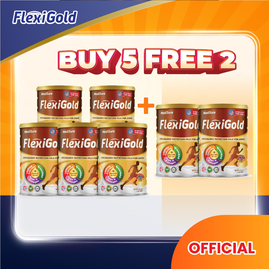 (5 TIN FLEXIGOLD) [ORIGINAL! ][BUY 5FREE 2] FlexiGold Milk For Bones ...