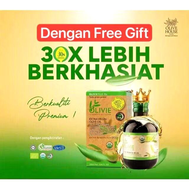 Olivie Plus 30X 250ml Pati Minyak Zaitun Extra Virgin Vitamin D Omega 3 ...