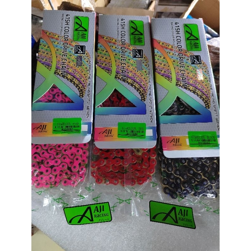 AJI RACING CHAIN 415H x 132L COLOUR DRIVE CHAIN RACING AJI 💯💯 | Shopee ...