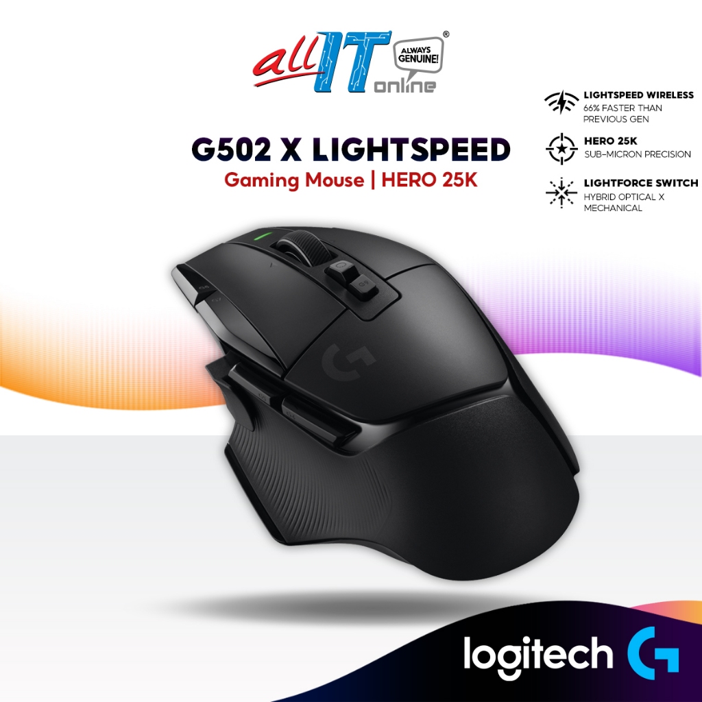 Logitech G502 X Lightspeed Wireless Gaming Mouse Optical Mouse With ...
