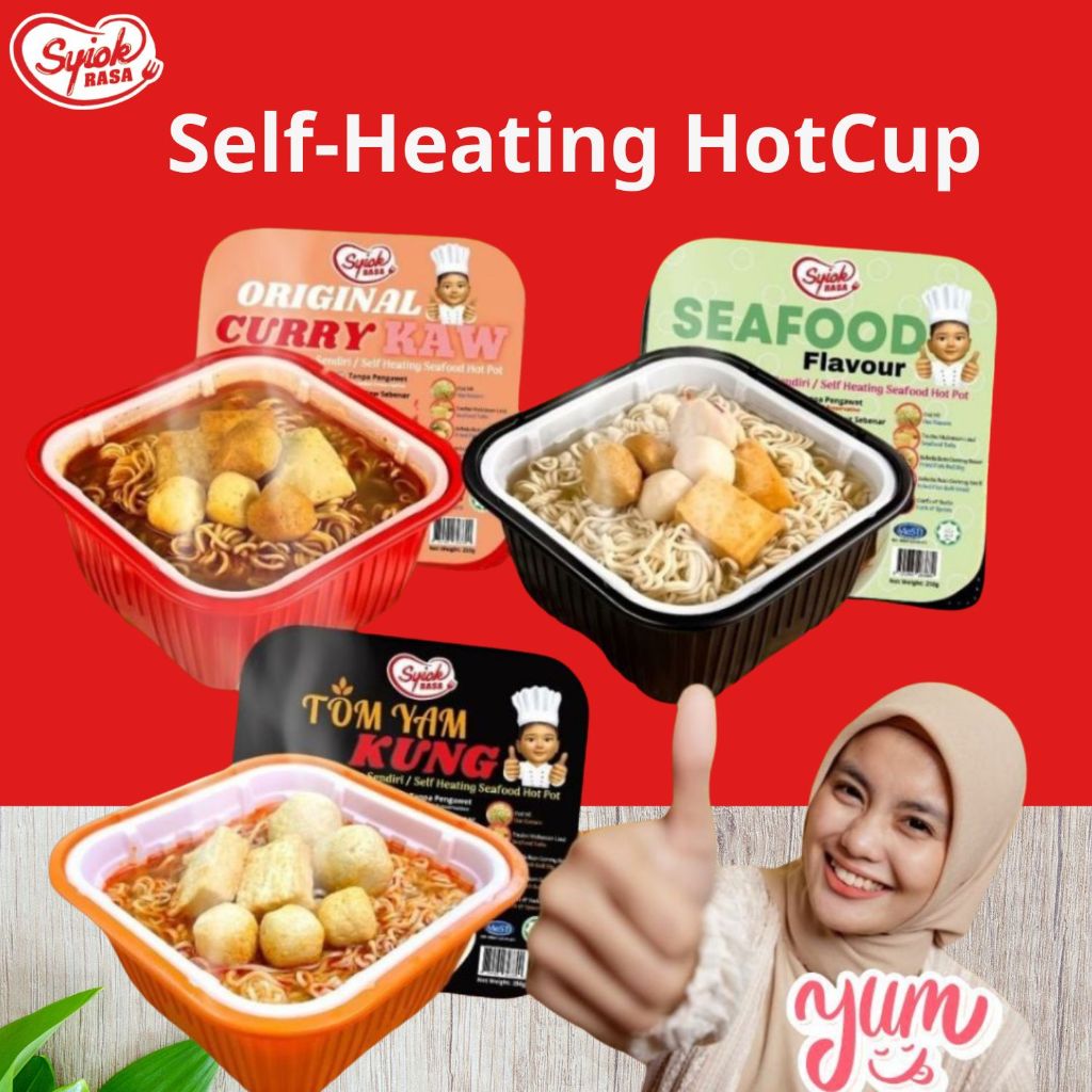 Syiok Rasa [Muslim Product] TomYam Kung/Curry Kaw/Seafood Self-Heating ...