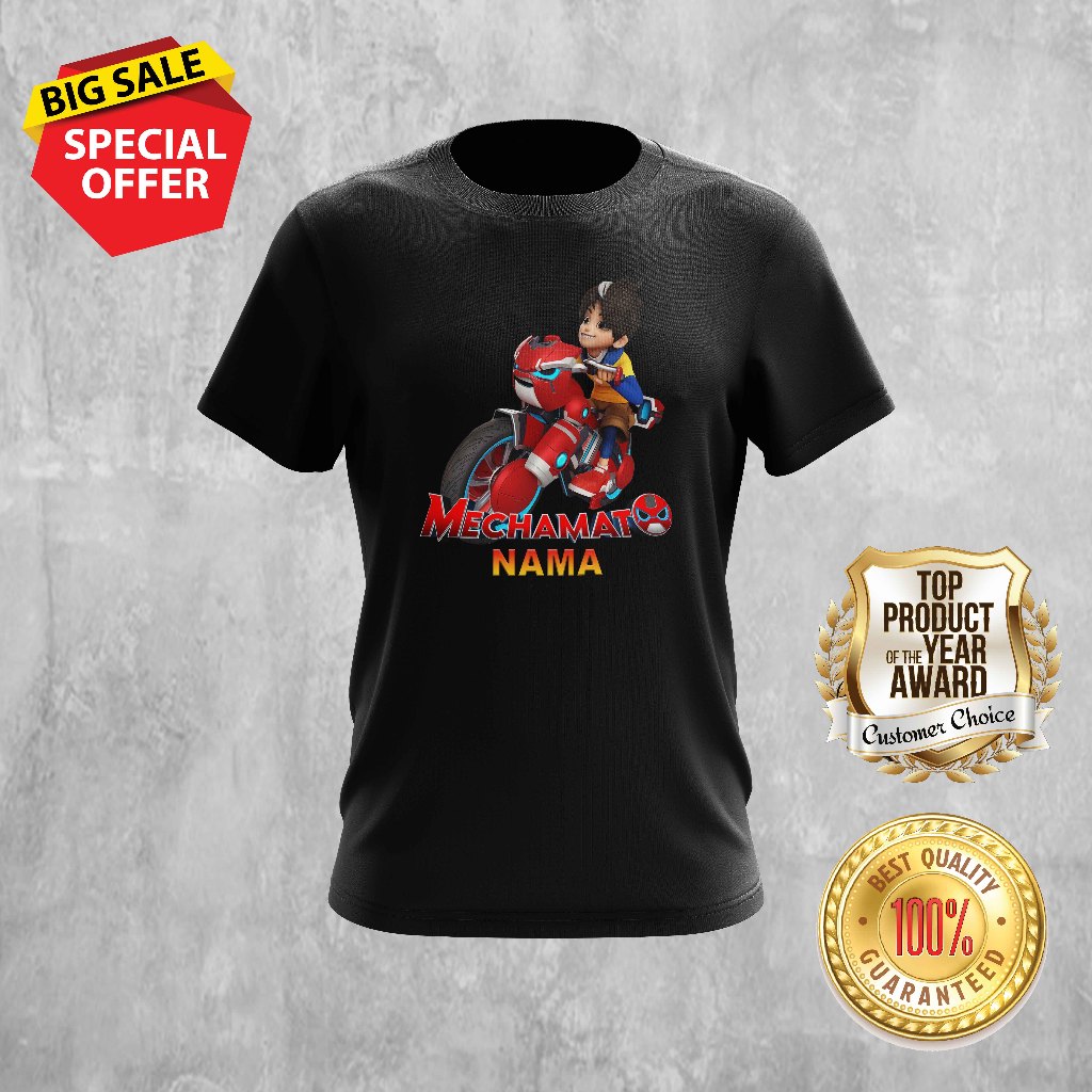 MECHAMATO WITH MECHABIKE DESIGN 21 CAN ADD ON NAME TSHIRT ROUND NECK ...