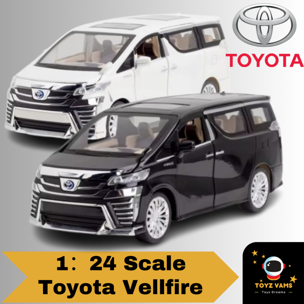 1/24 Toyota Vellfire Car Model Diecast Toys Car for Kids Kereta Mainan ...