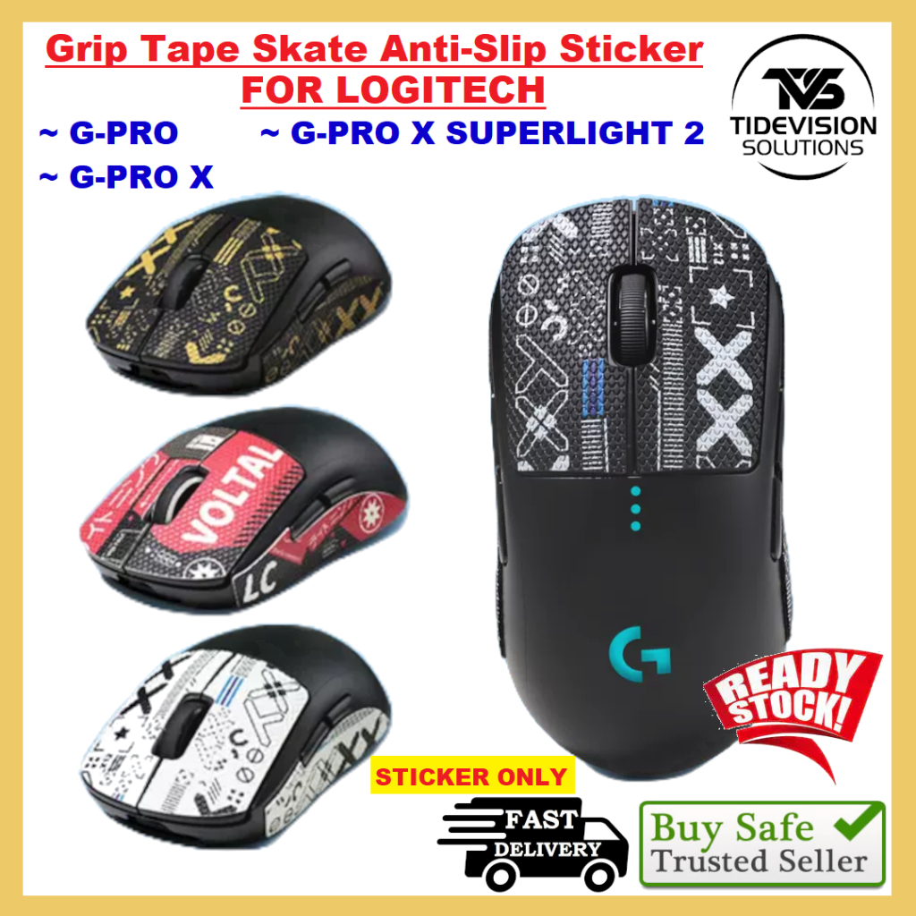 🔥Ship In PJ🔥Mouse Grip Tape Skate Sticker Non Slip/ Anti Sweat Logitech ...