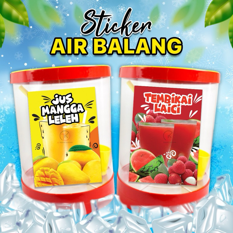 A4/A3 STICKER AIR BALANG | WATERPROOF | Shopee Malaysia