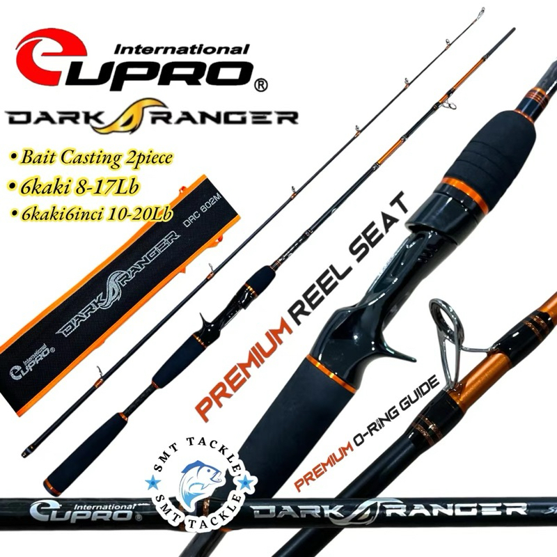 **New EUPRO DARK RANGER / BONE FIGHTER CARBON BAIT CASTING FISHING ROD ...