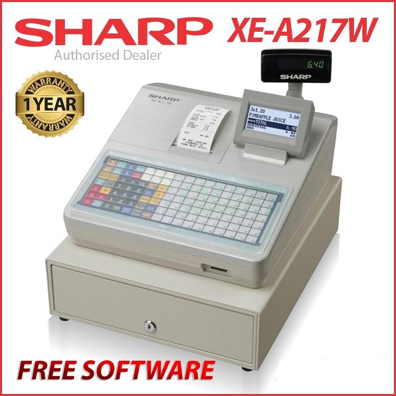 Sharp XE-A217 / XEA217 / XEA217WH Cash Register / Cashier Machine (SST ...