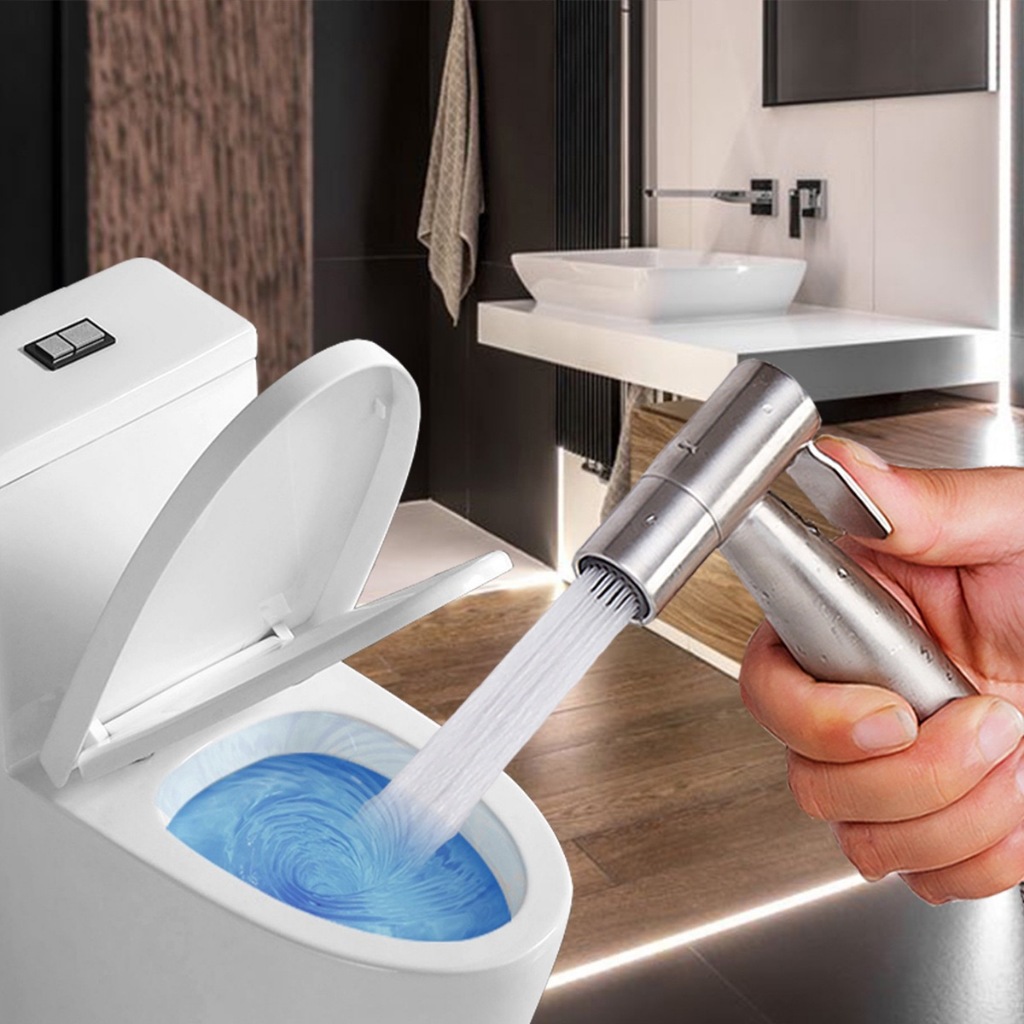 Toilet Handheld Spray bidet Stainless Steel Premium Quality SILVER ...